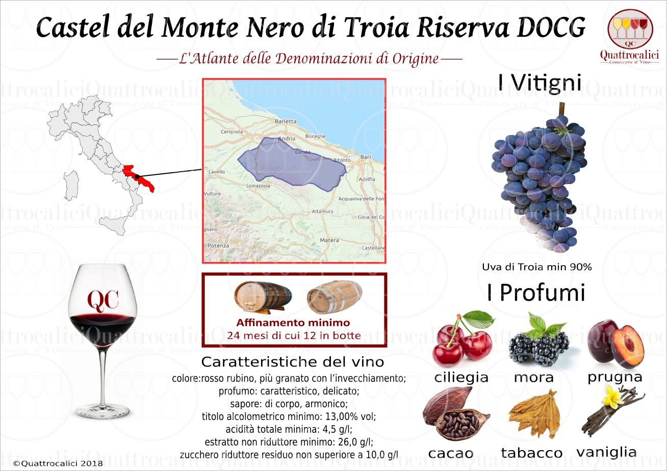 Castel del Monte Nero di Troia Riserva DOCG - Quattrocalici - Tutte le ...